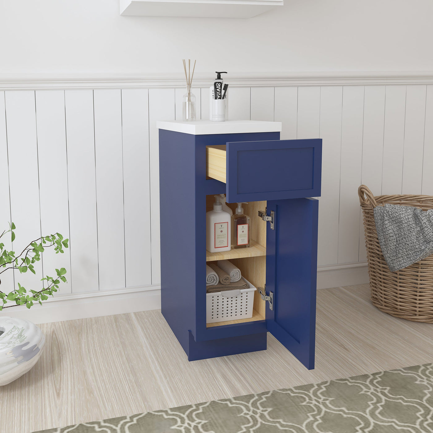 12" Birch Plywood Freestanding Single Base Storage Cabinet — HomeBeyond
