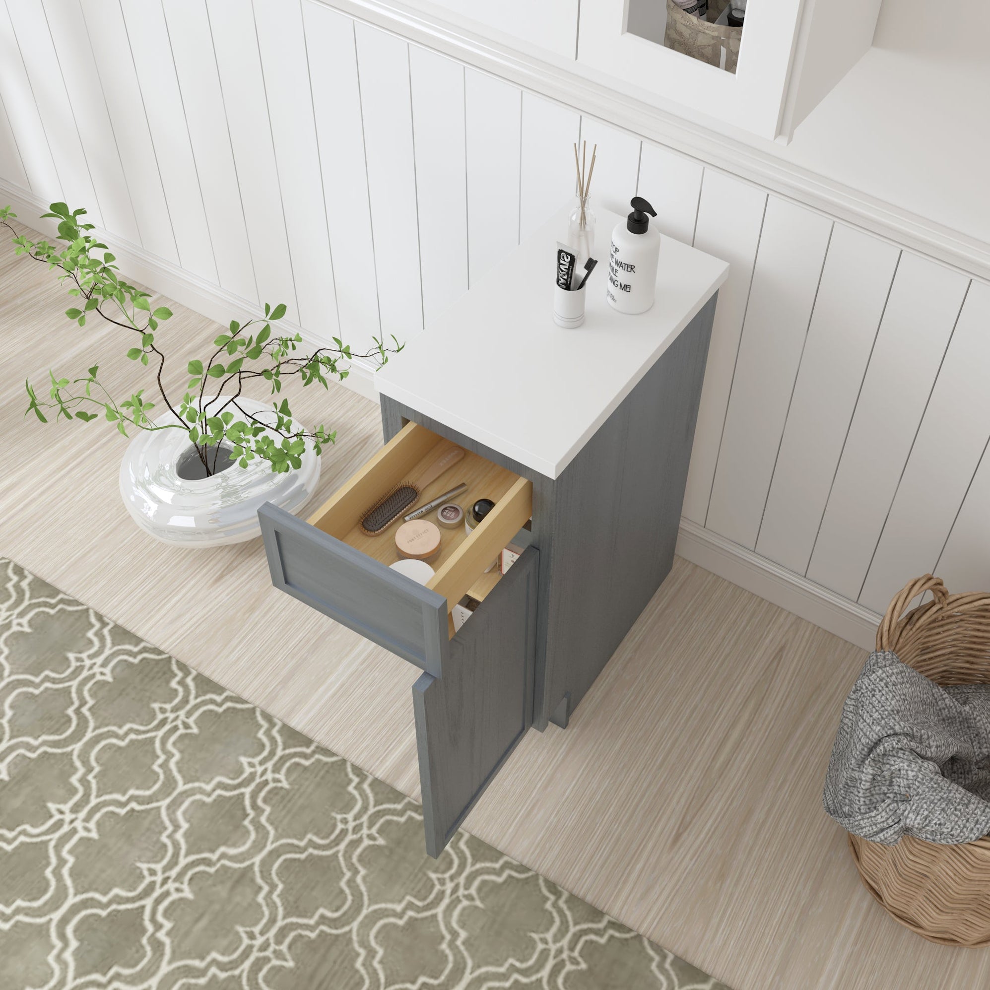 12" Birch Plywood Freestanding Single Base Storage Cabinet — HomeBeyond