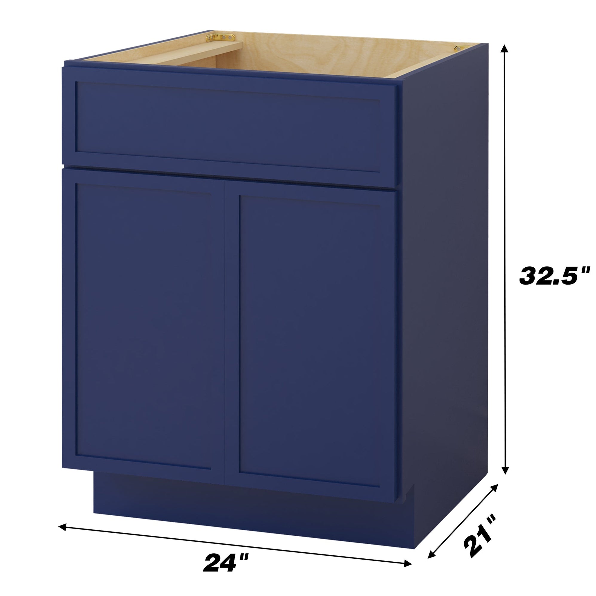 24" Birch Plywood Freestanding Single Base Storage Cabinet with Soft C ...