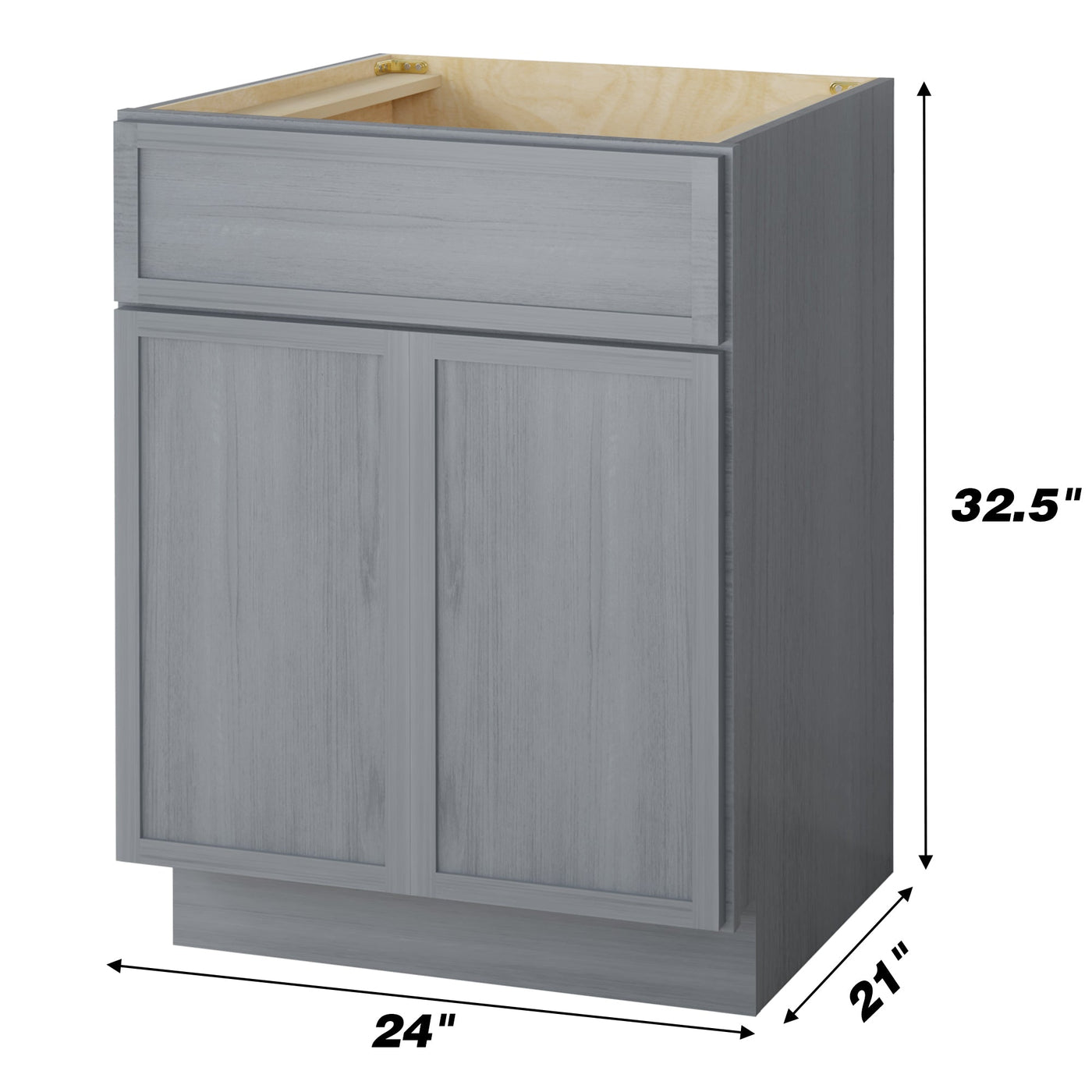 24" Birch Plywood Freestanding Single Base Storage Cabinet with Soft C ...