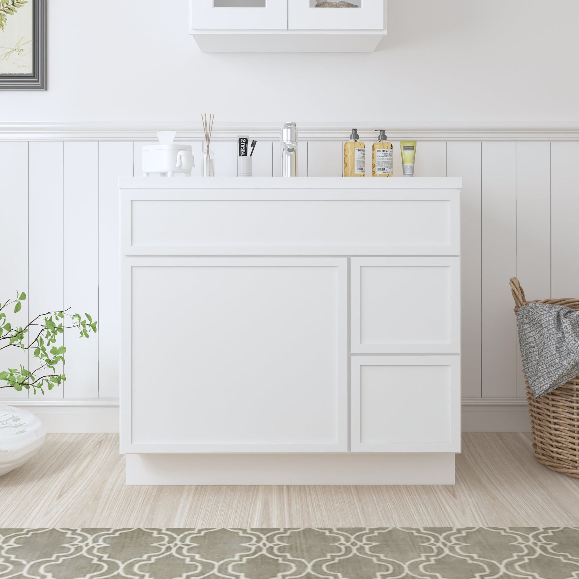 36" Birch Plywood Freestanding Single Base Storage Cabinet — HomeBeyond