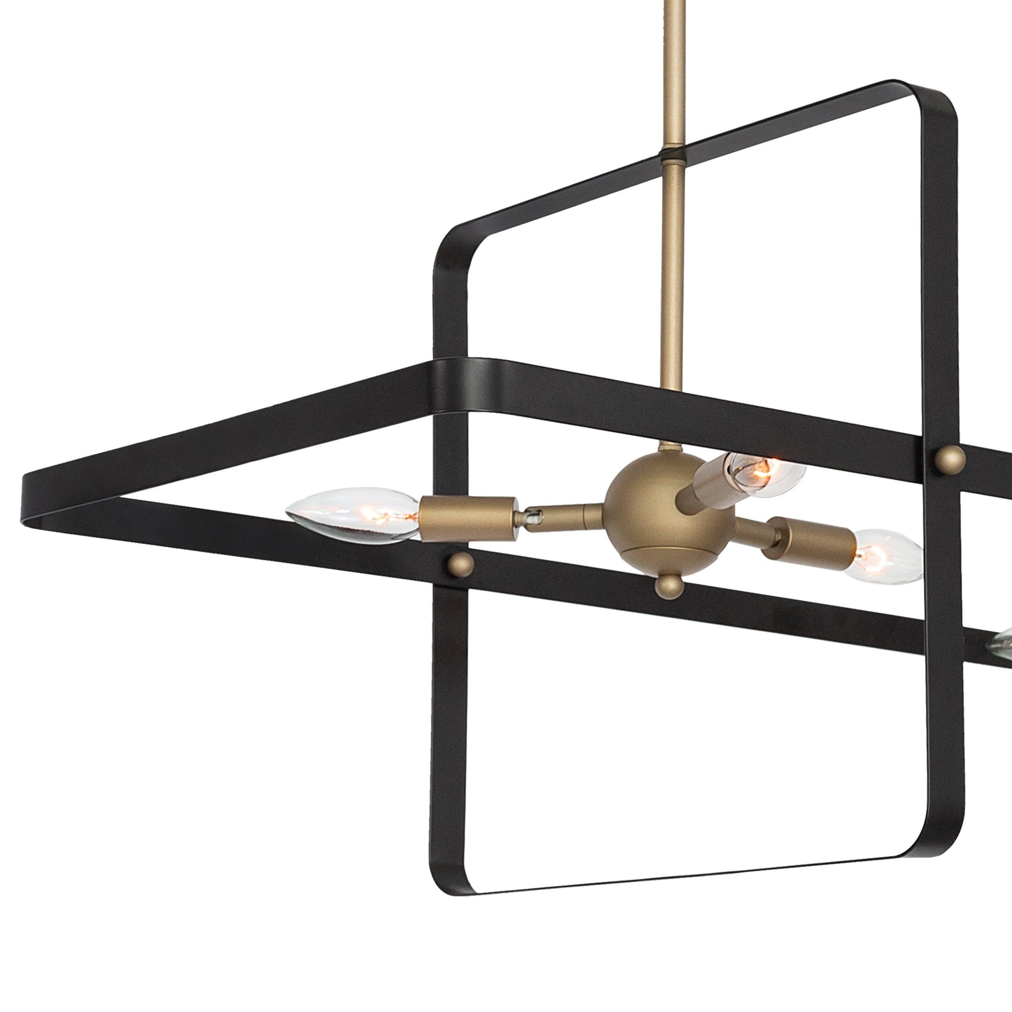Vanity Art 6-Light Kitchen Island Geometric Pendant, Modern Hanging Li ...